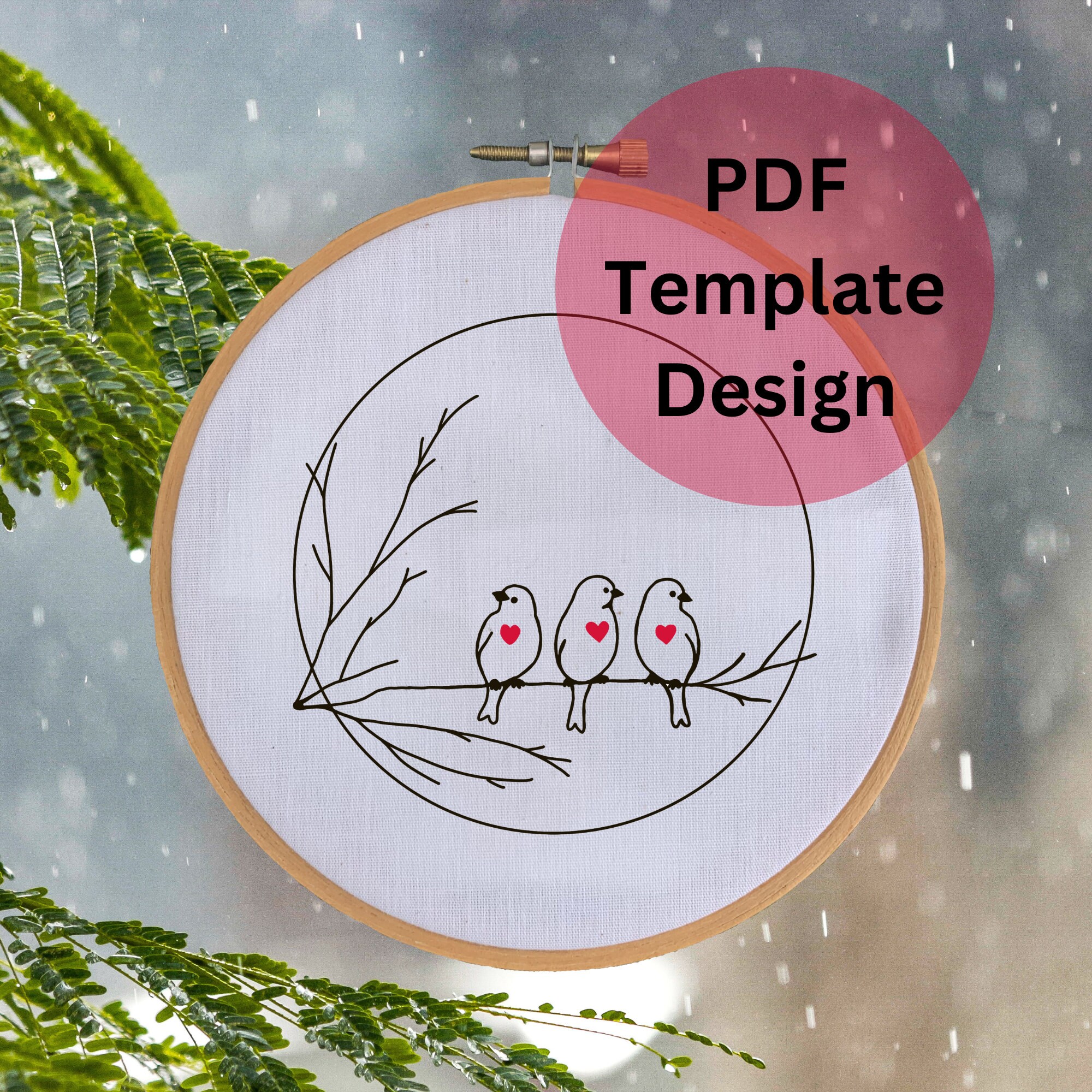 Love Birds Hand Embroidery Pattern - DIY Design - Instant Download - Etsy