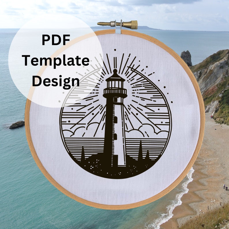 Lighthouse Hand Embroidery Pattern - DIY Design - Etsy