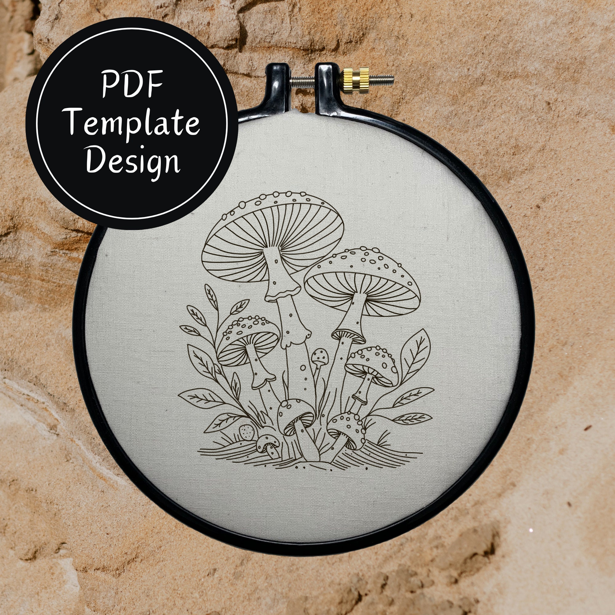 Mushrooms Hand Embroidery Pattern - DIY Design - Etsy