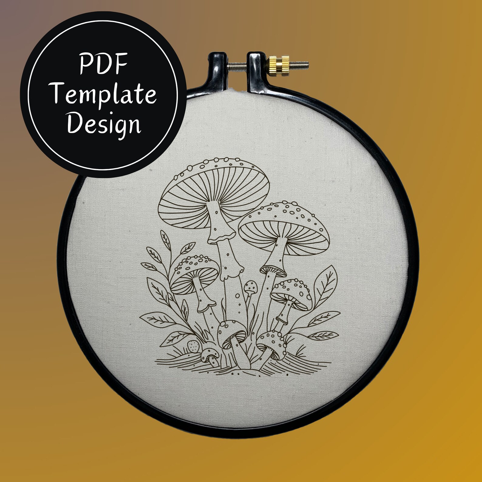Mushrooms Hand Embroidery Pattern - DIY Design - Etsy