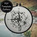 Compass Flower Hand Embroidery Pattern DIY Embroidery - Etsy