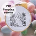 Easter Bunny Hoop Art - Hand Embroidery PDF Pattern - Etsy