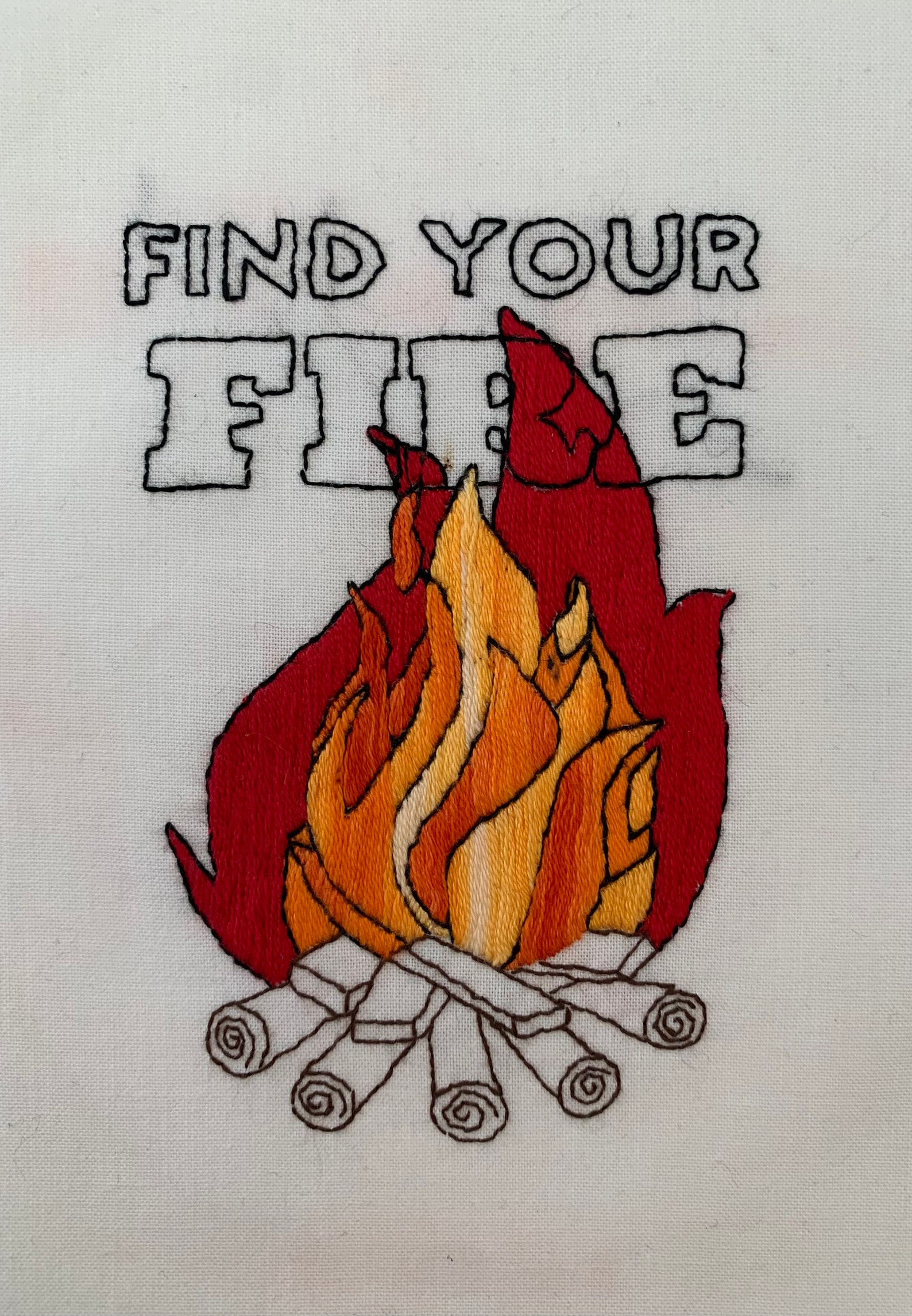 Find Your Fire Embroidery Pattern - Etsy