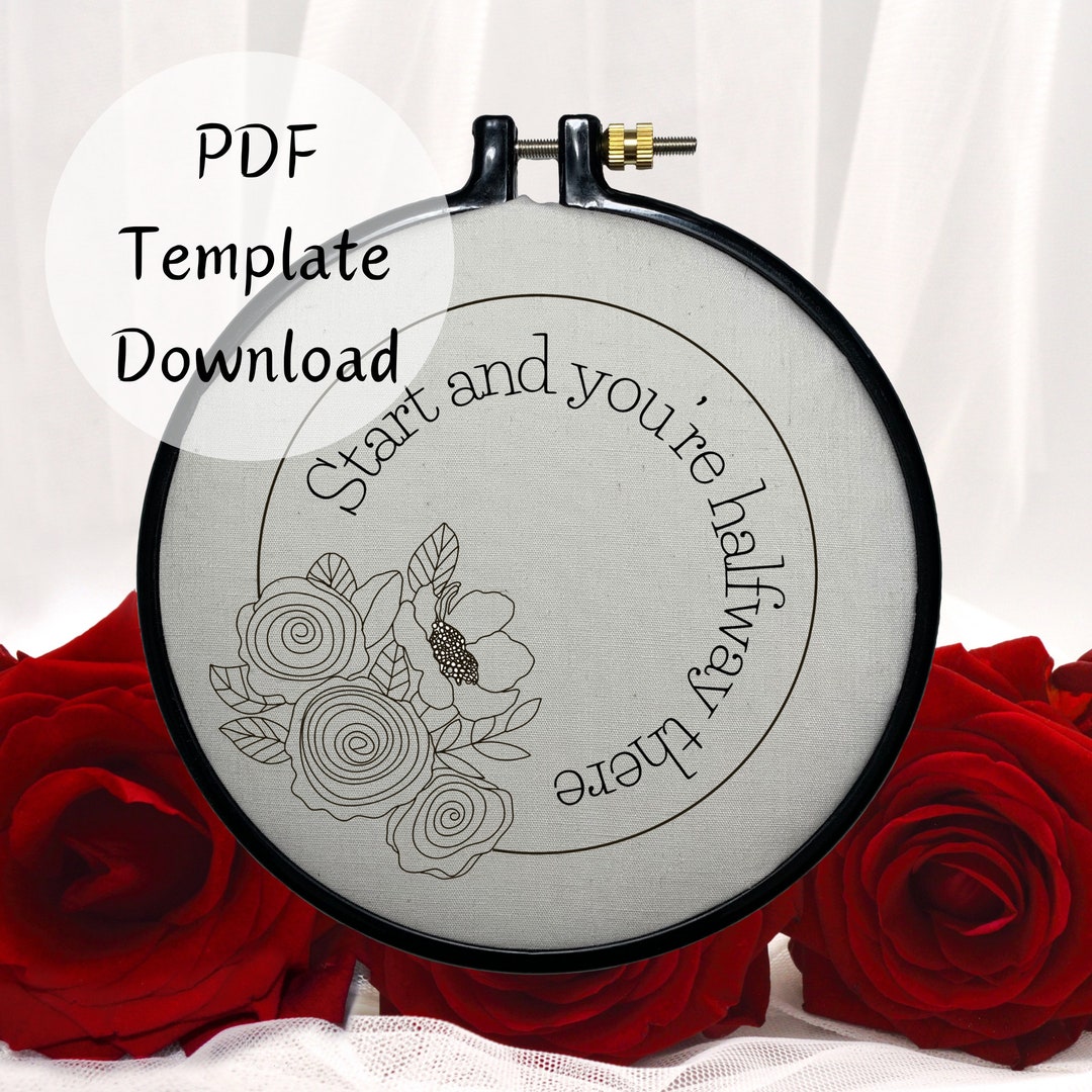 Uplifting Quote Hand Embroidery Pattern - DIY Design - Etsy