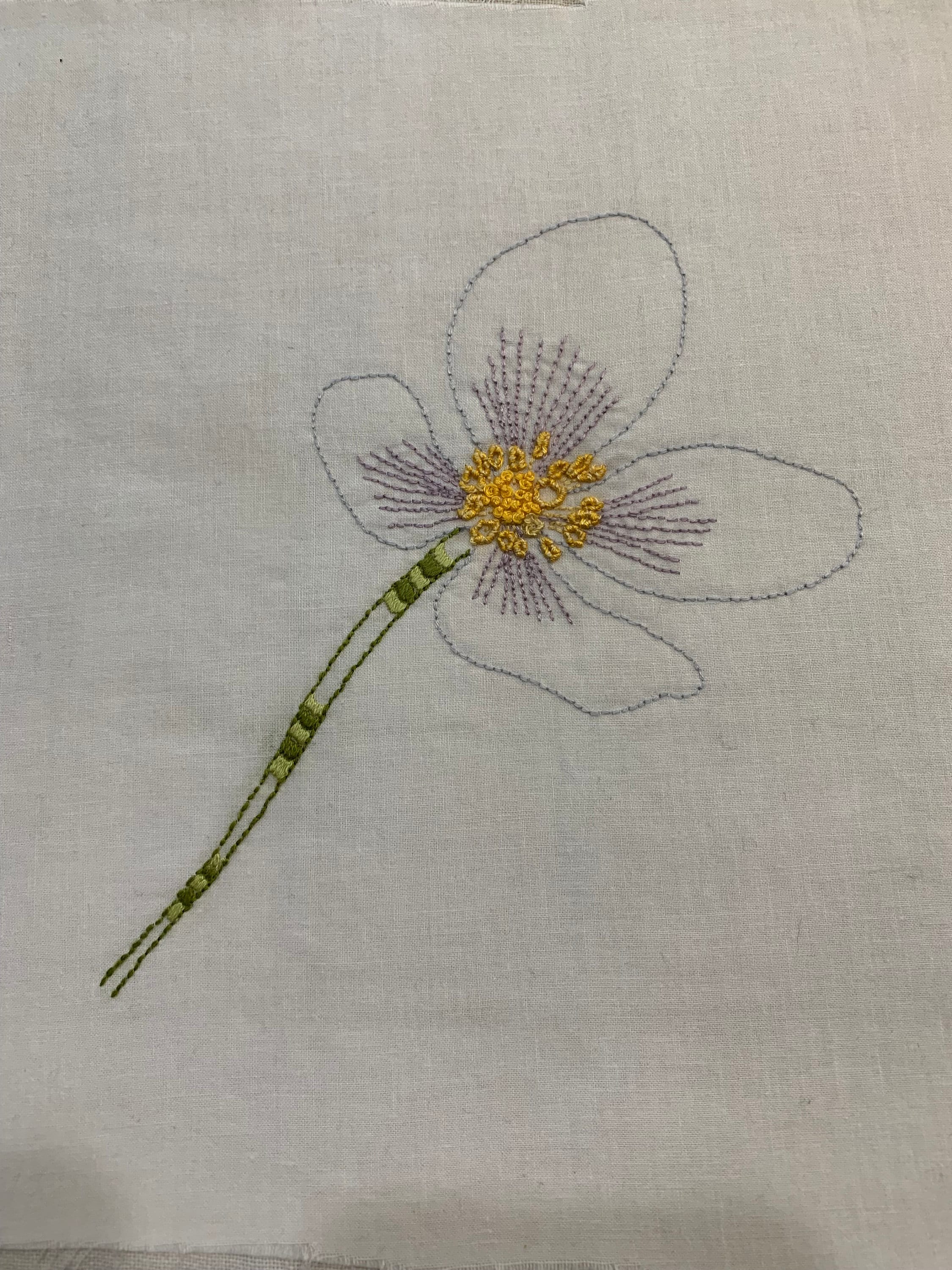 Four Petal Wildflower Hand Embroidery PDF Pattern - Etsy