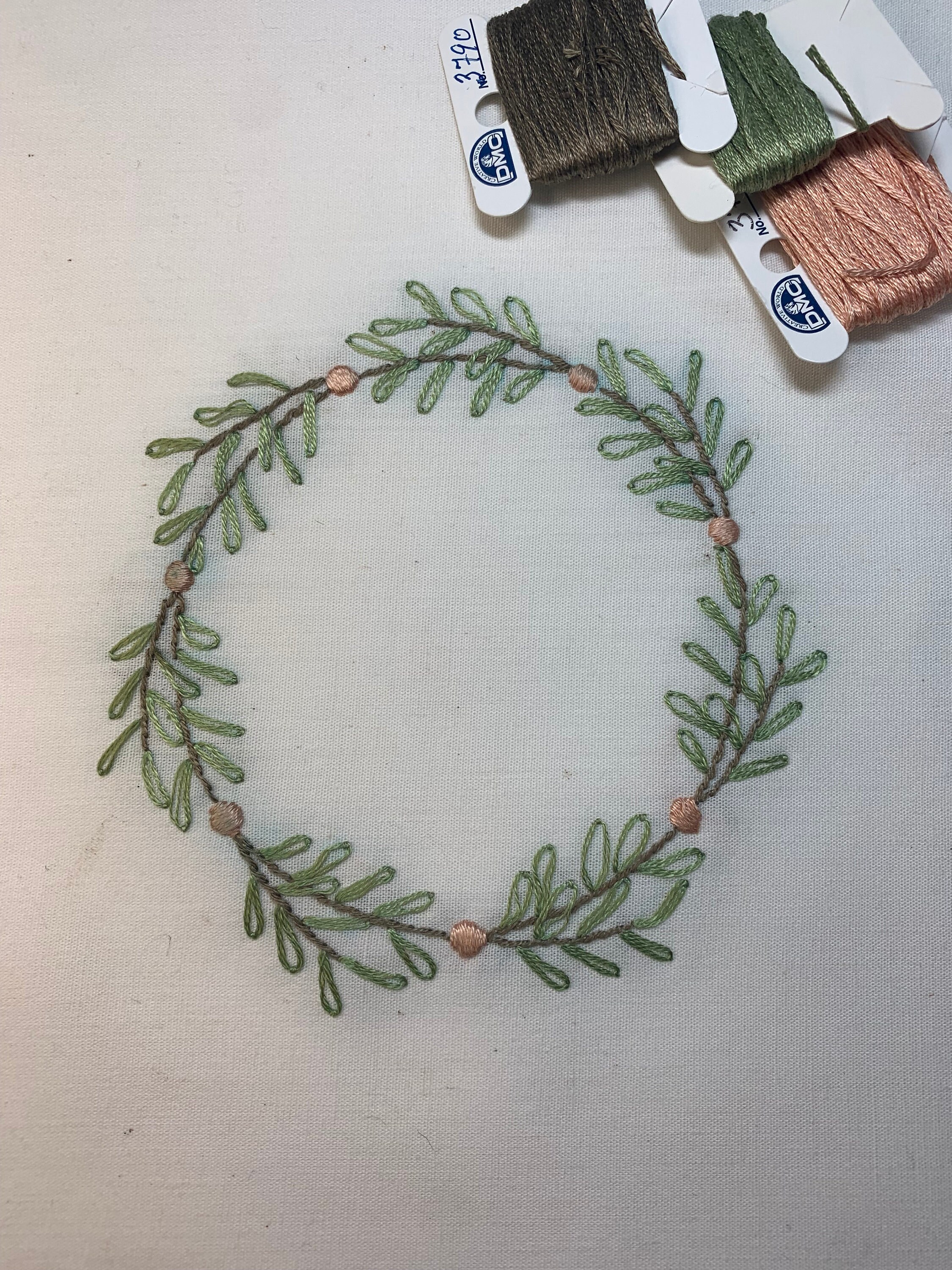 Cottagecore Hand Embroidered Christmas Wreath Pattern - Instant PDF ...