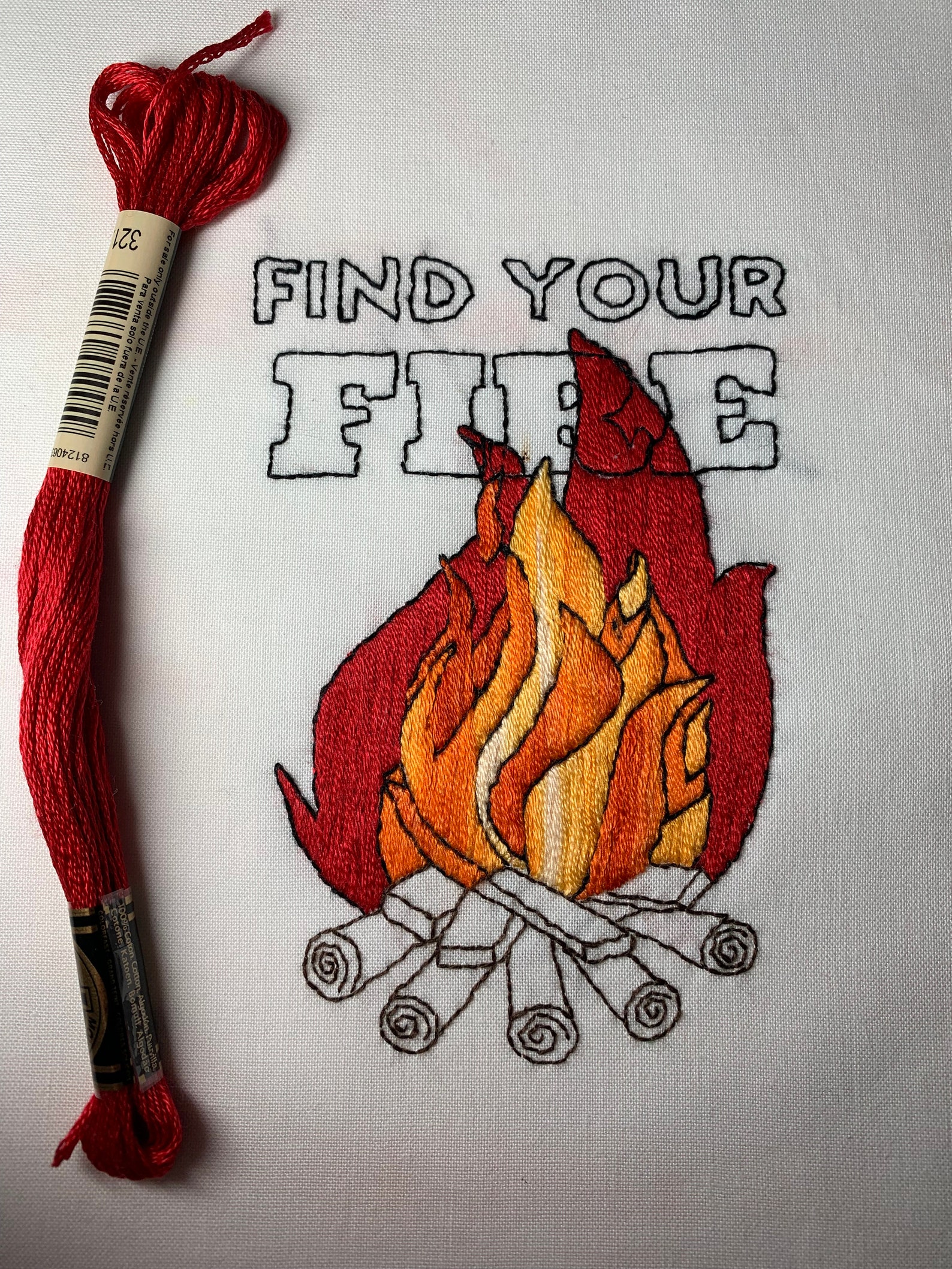 Find Your Fire Embroidery Pattern - Etsy