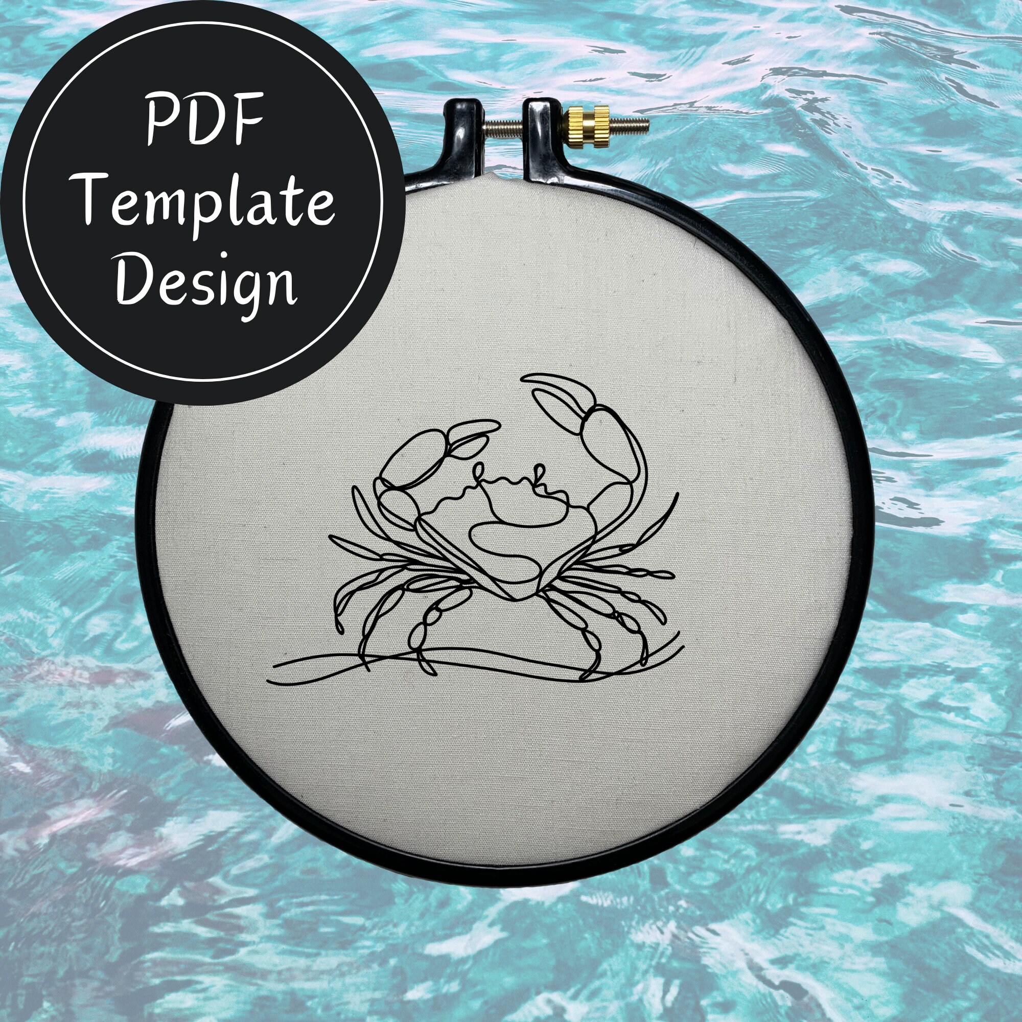 Ocean Crab Hand Embroidery Pattern, DIY Embroidery - Etsy