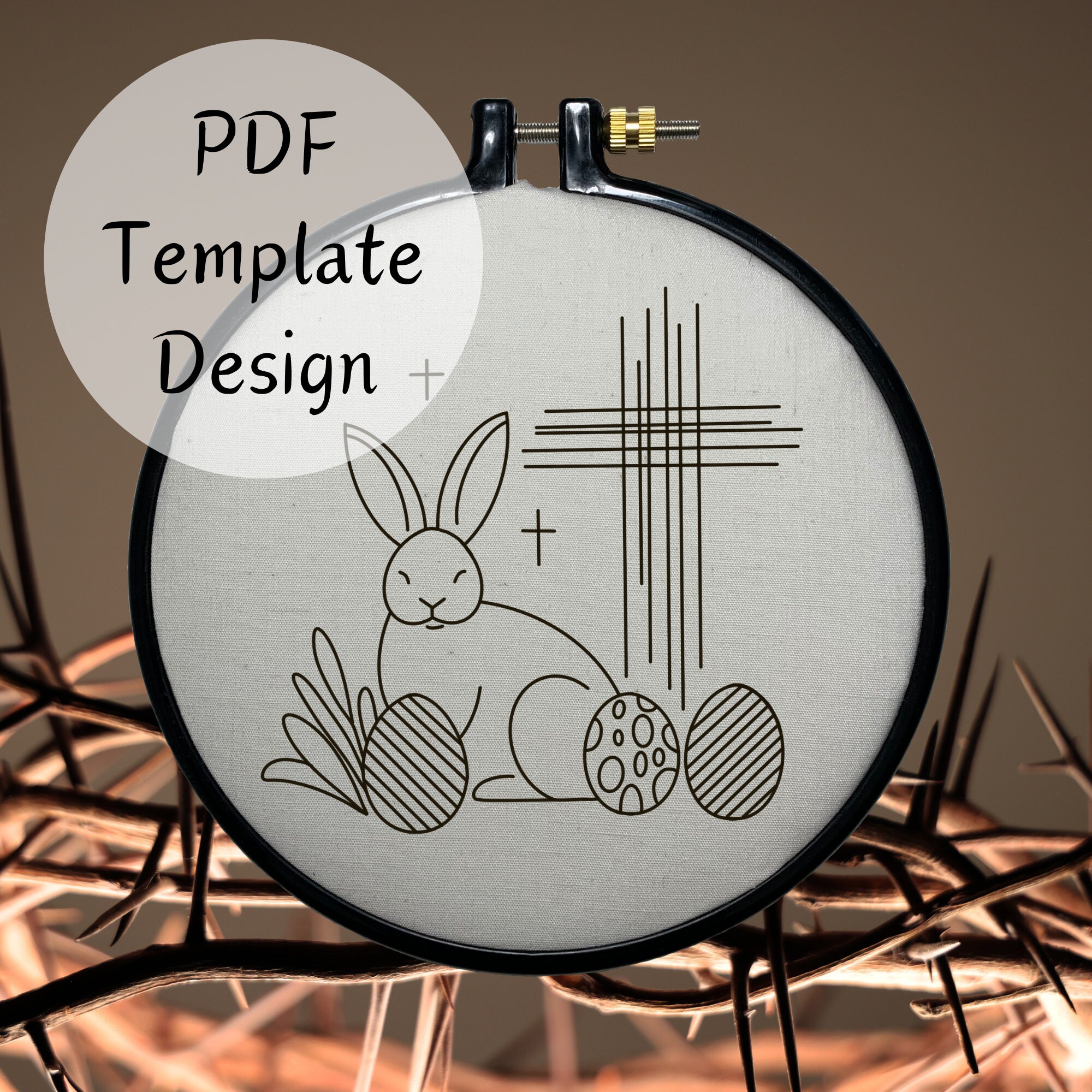 Easter Bunny Hand Embroidery Pattern DIY Design - Etsy