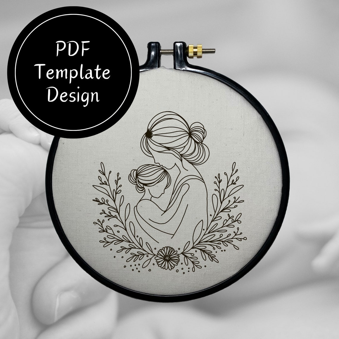 Mothers Day Hand Embroidery Pattern - DIY Design - Etsy