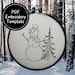 Snowman and Pine Tree Hand Embroidery Pattern DIY Embroidery - Etsy