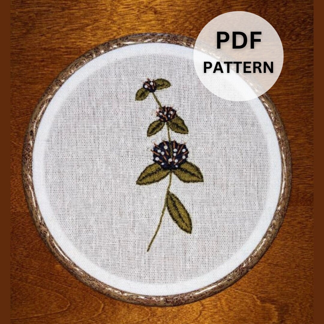 Pincushion Hand Embroidery Wildflower Pattern Instant PDF Download - Etsy