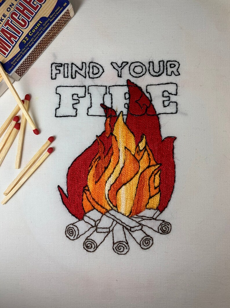 Find Your Fire Embroidery Pattern - Etsy