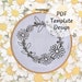 Daisy Chain Wreath Hand Embroidery Pattern - DIY Design - Etsy