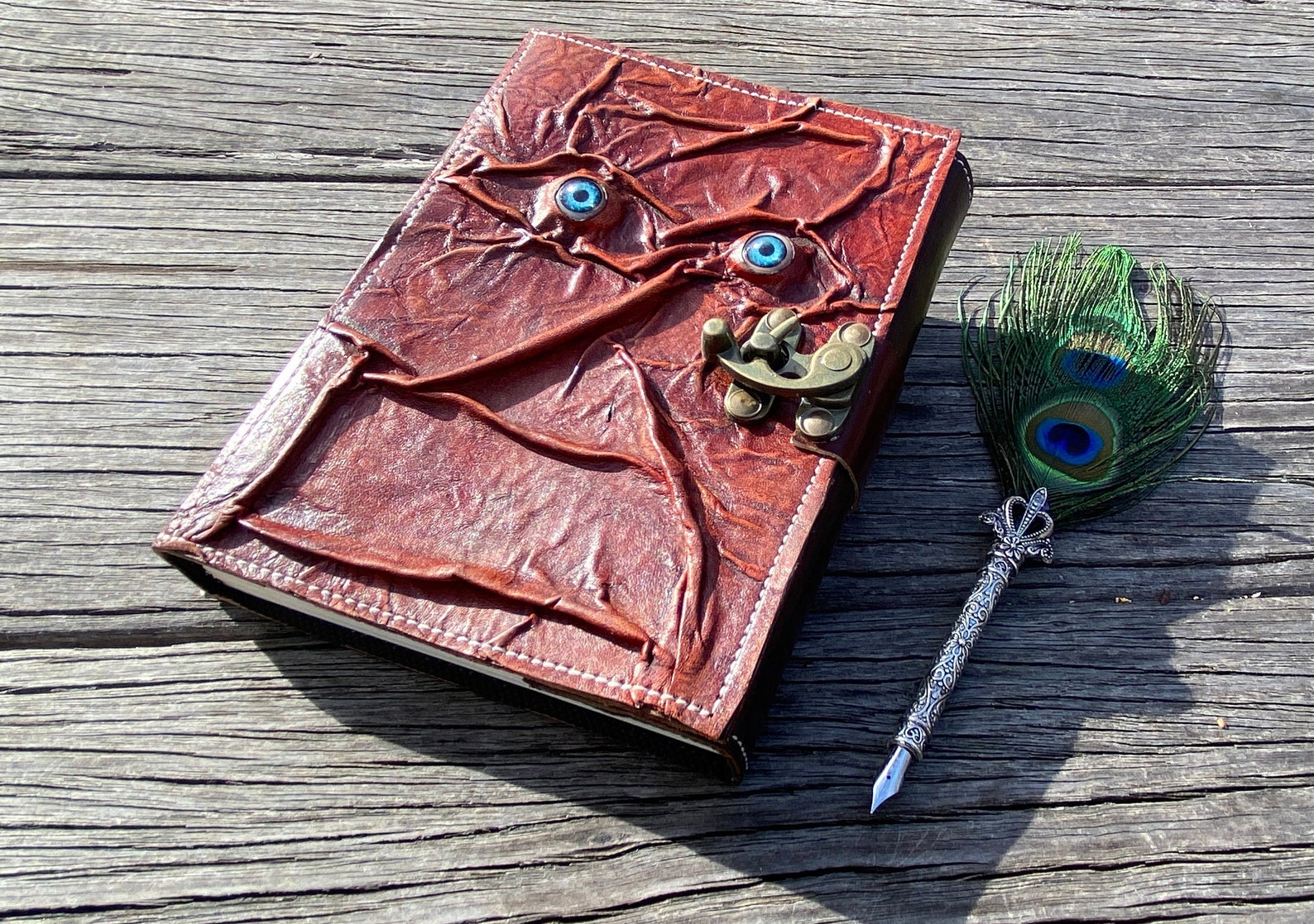Ed Gein Evil Eye Leather Journal Brass C Clasp Medieval - Etsy Ireland