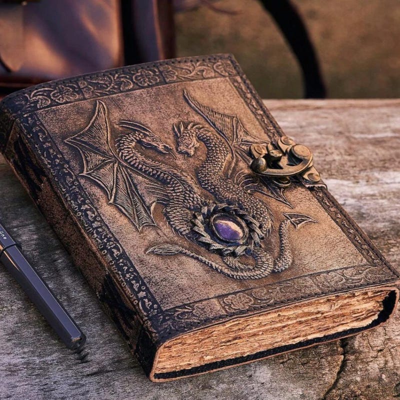 Dnd Leather Journal Book - Etsy