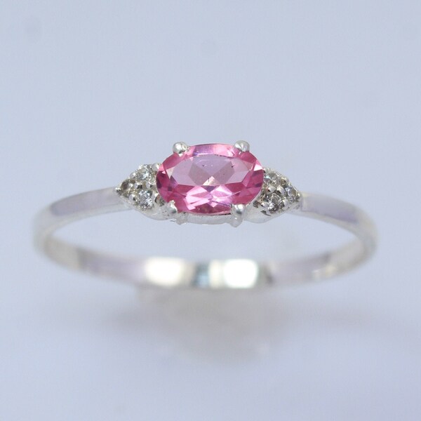 Pink Gemstone Ring - Etsy
