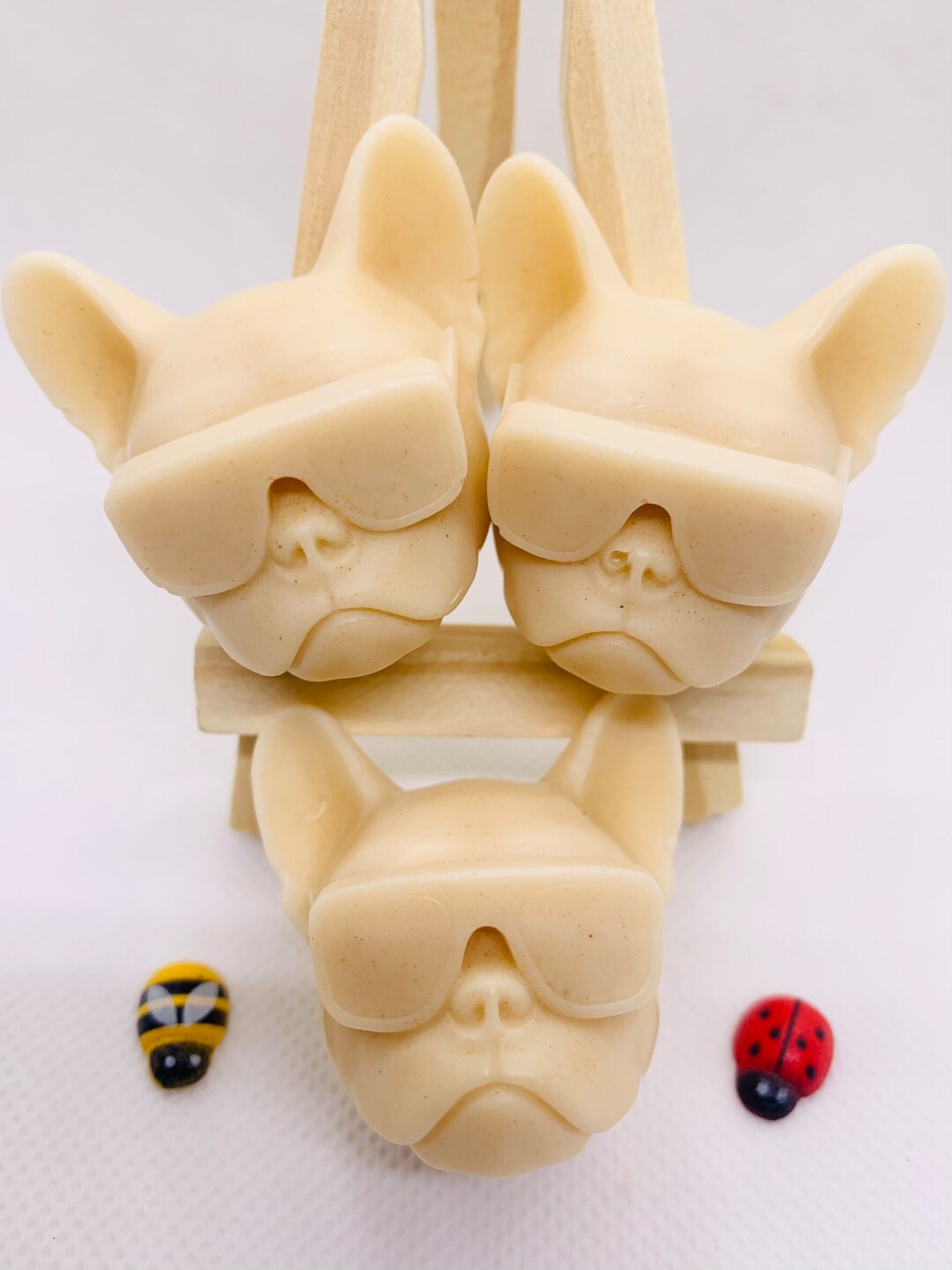French Bulldog Gift Flashy Frenchie Face Vegan Soaps 60g / Frenchie ...