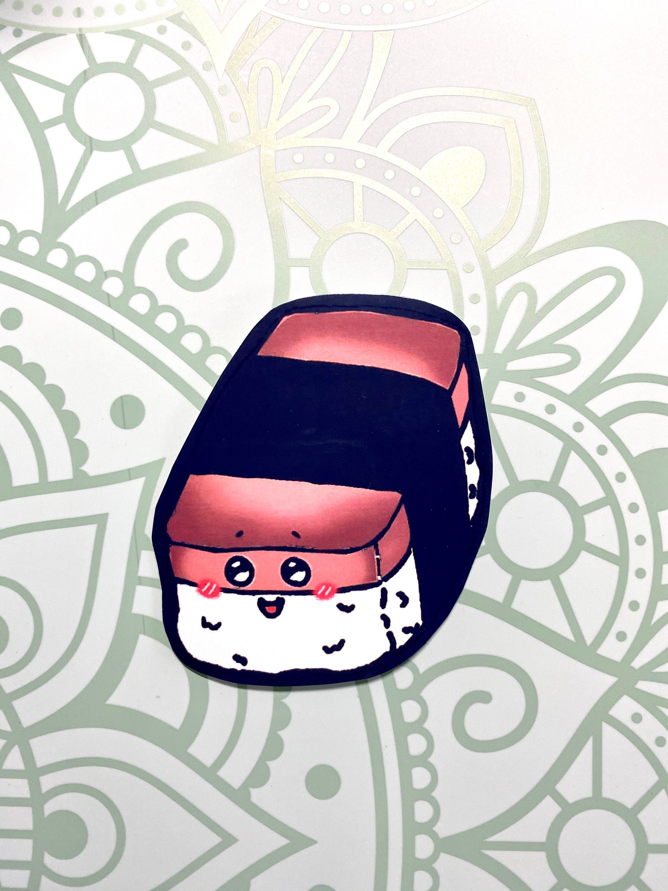 Paper & Party Supplies Spam Musubi Die Cut Sticker Stickers, Labels ...