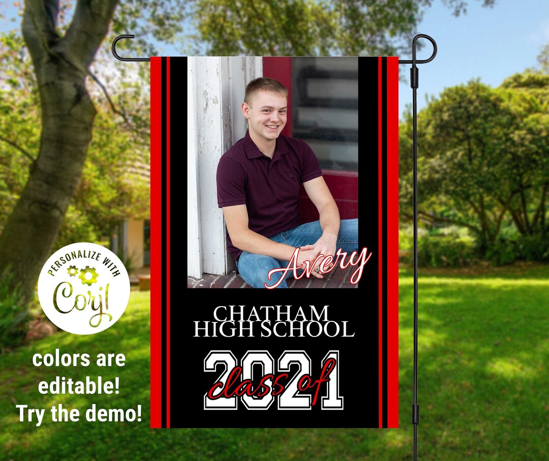 Senior Garden Flag Template, Senior Garden Flag Design, Senior Flag ...