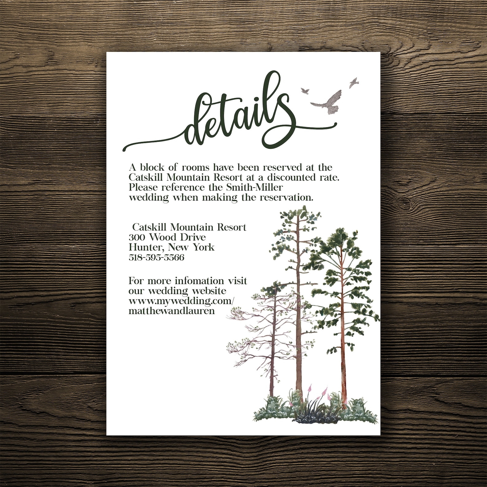Forest Wedding Invitation Set Template Rustic Wedding - Etsy