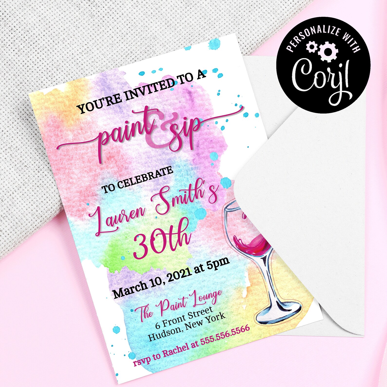 Sip And Paint Invitation Template Free