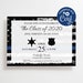 Academy Police Graduation Invitation Template, Print Your Own, Blue ...