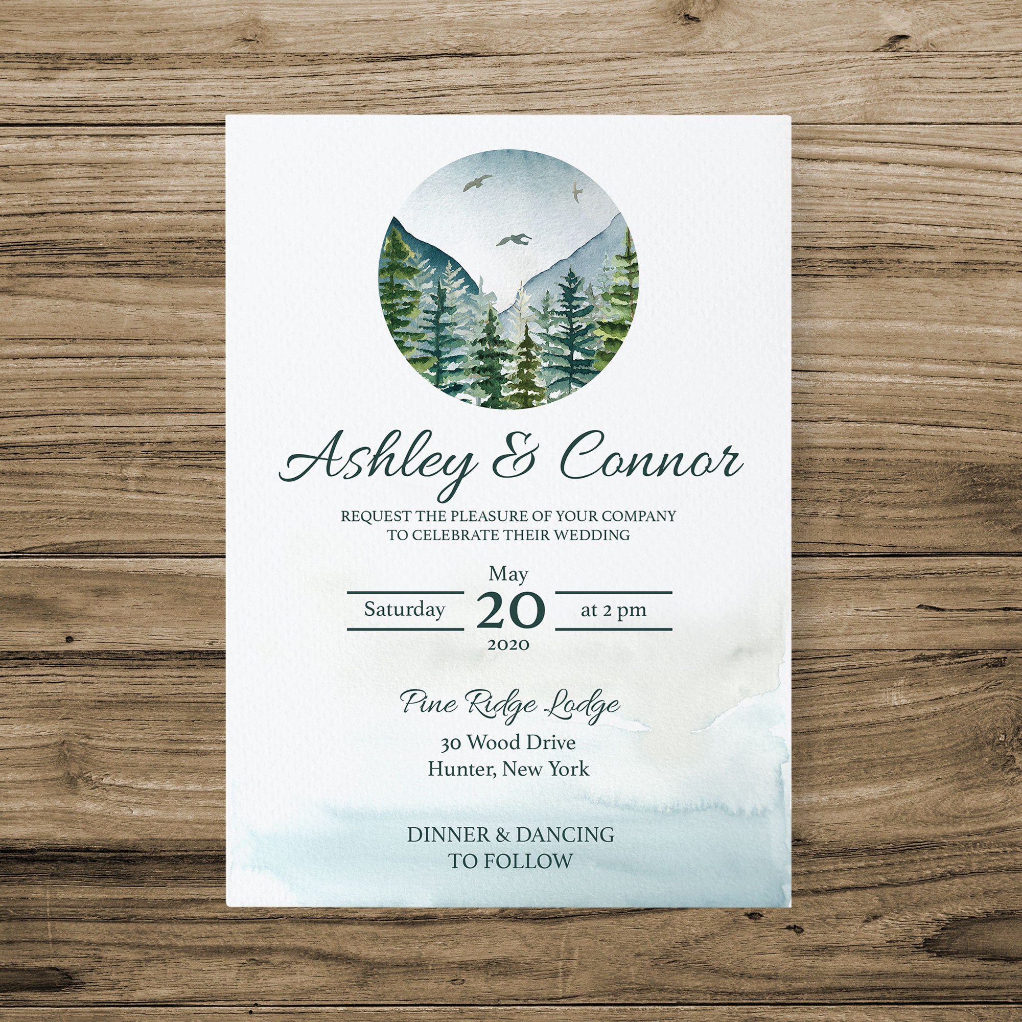 Rustic Wedding Invitation Template Rustic Wedding Invite - Etsy