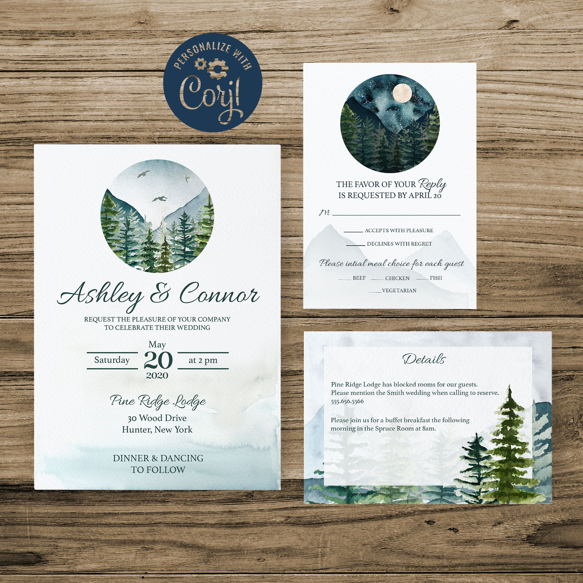 Rustic Wedding Invitation Template Rustic Wedding Invite - Etsy