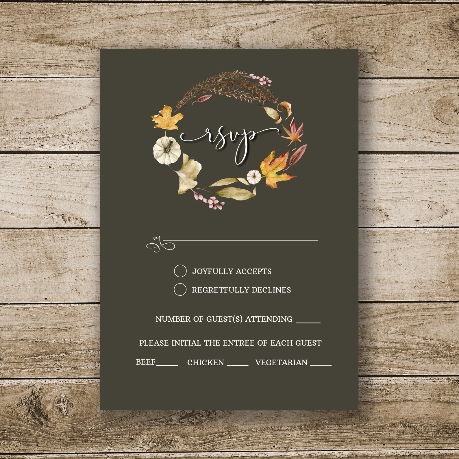 Fall Wedding Invitation Template, Pumpkin Invitation, Wedding Invite ...