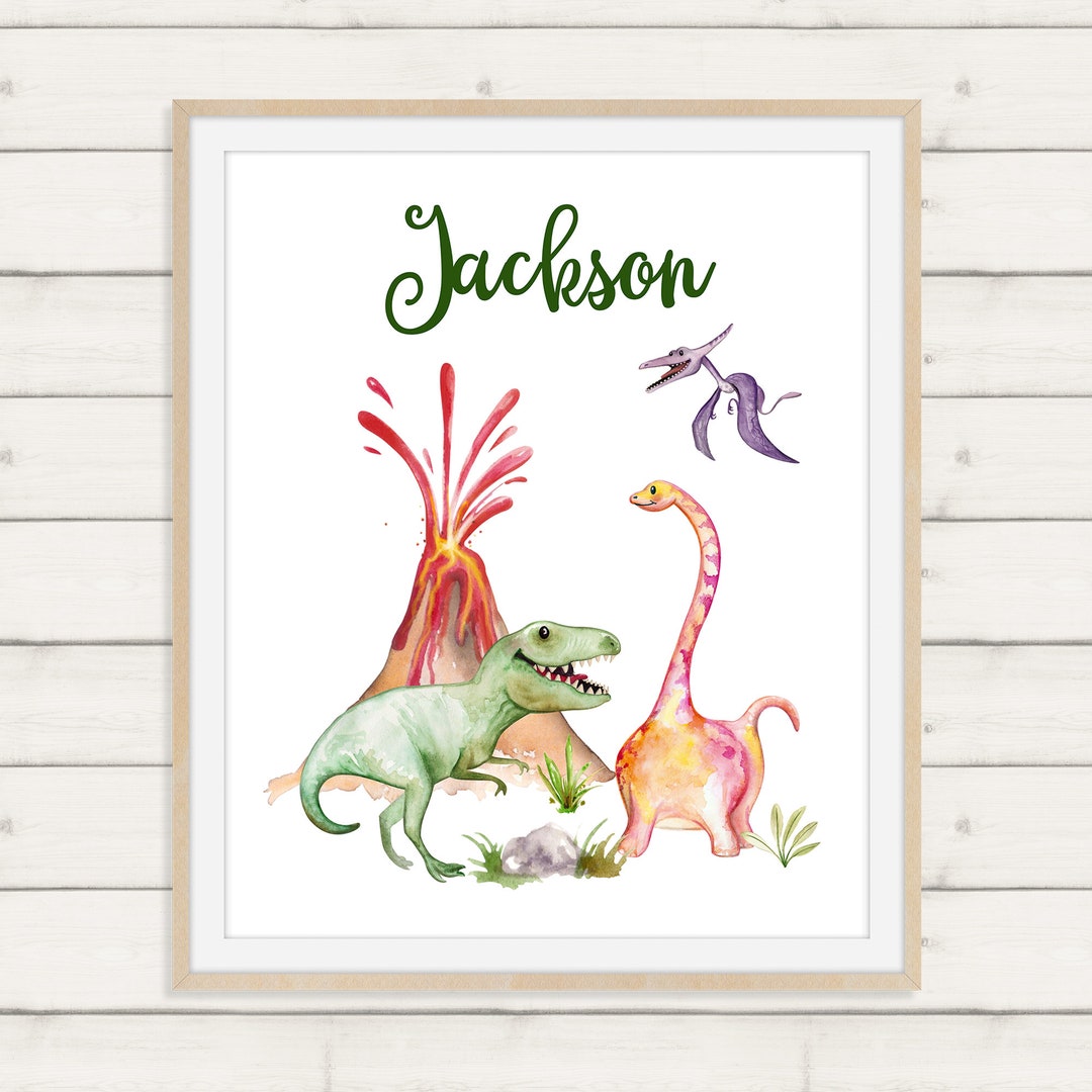 Dinosaur Name Print Digital Download, Editable, Instant Download ...