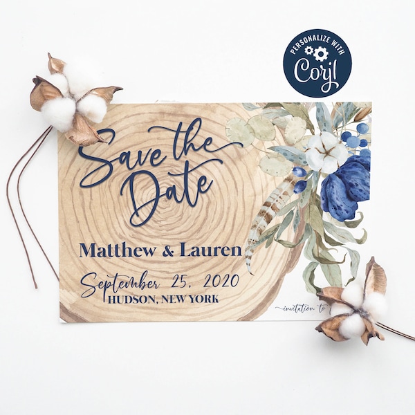 Rustic Save the Date - Etsy