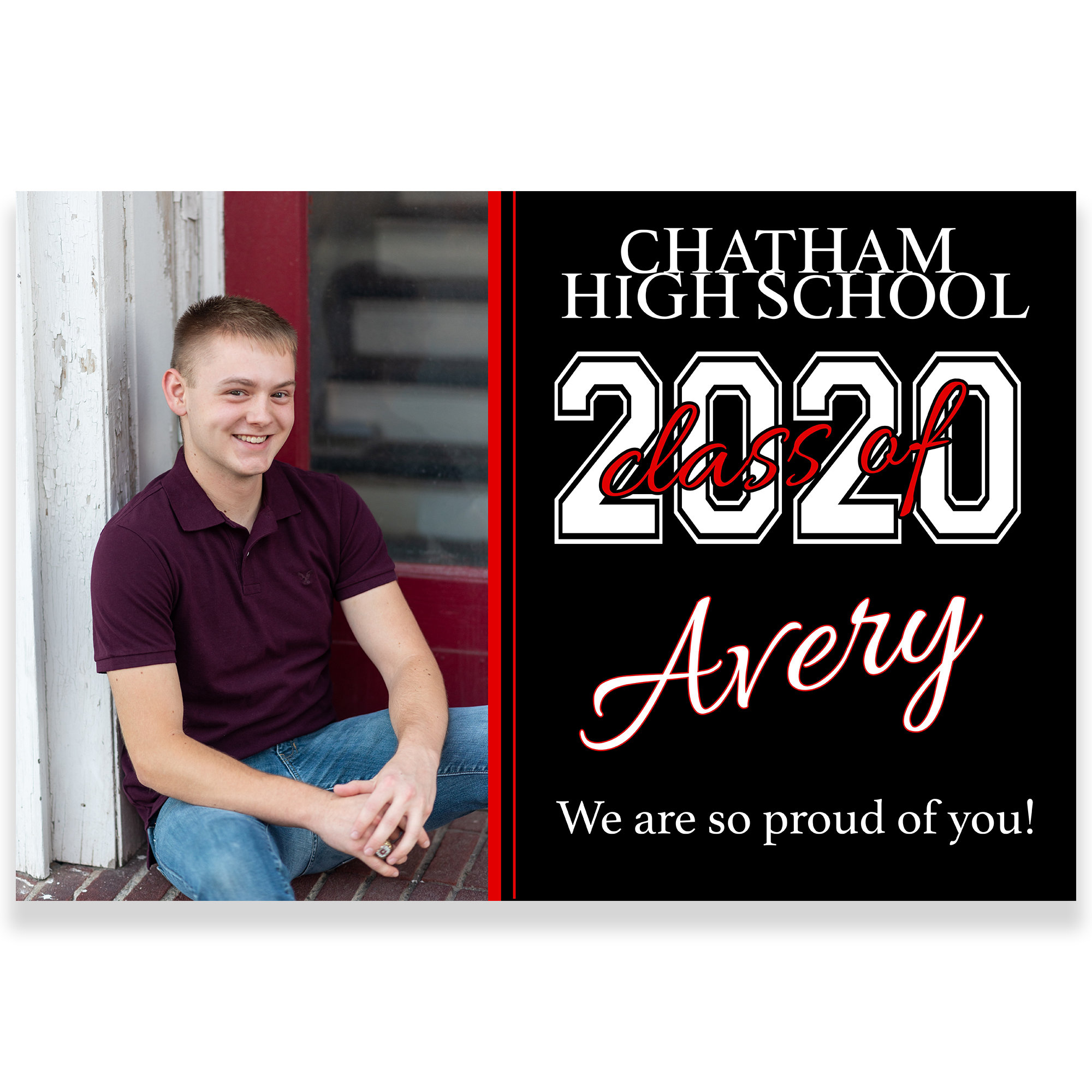 Senior Graduation Yard Sign Template, CHANGE COLORS, Yard Sign Template ...