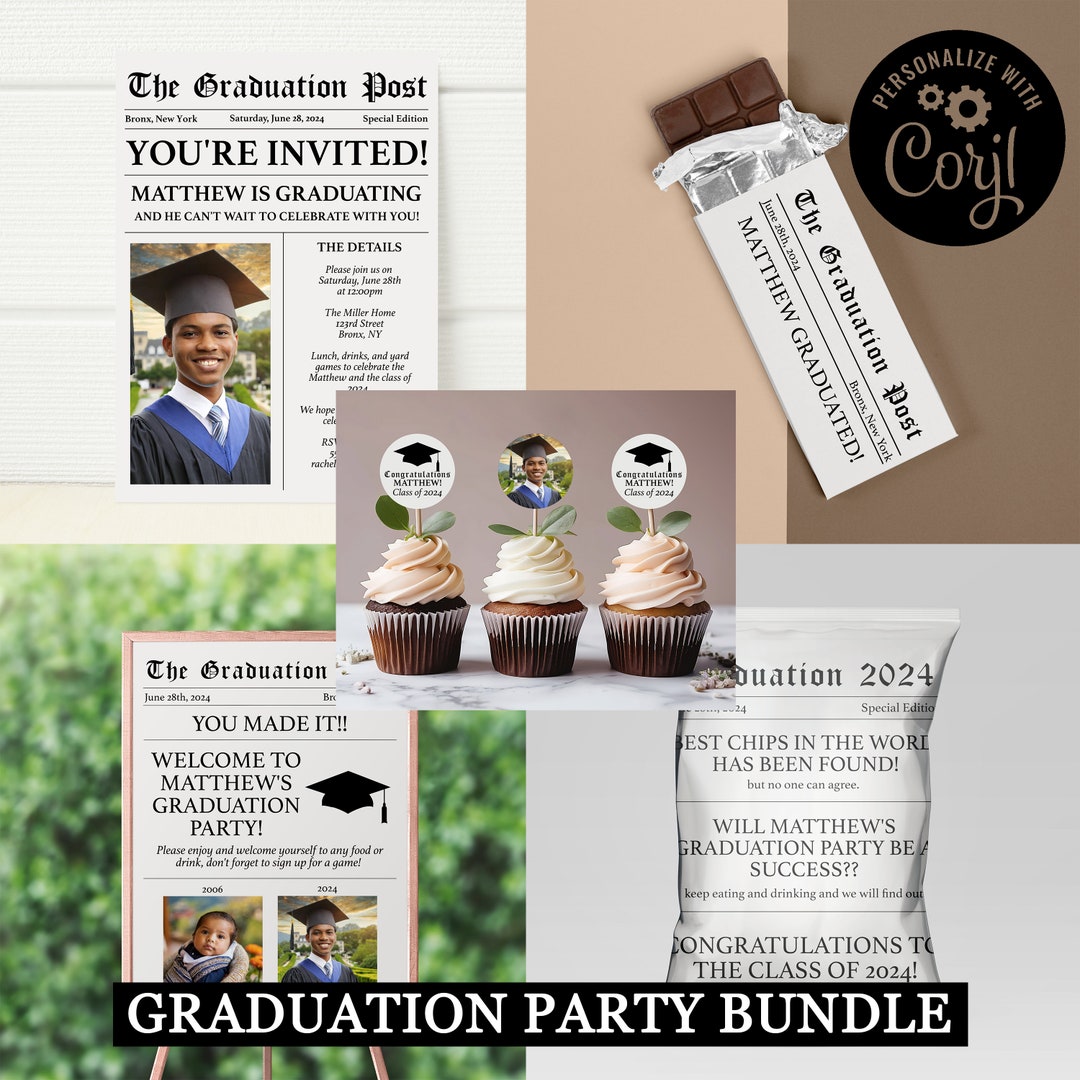 Graduation Party Invitation Template, High School Senior, 2024 Senior ...