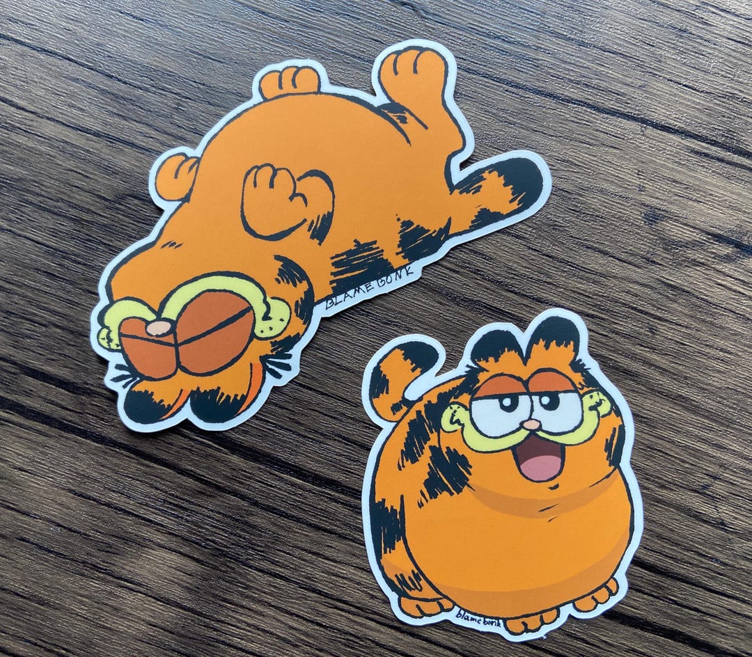 Kitty Garf Stickers - Etsy