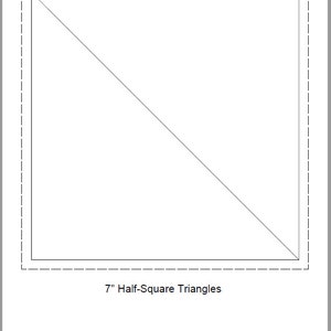 FPP Print-at-home Template - Half-square Triangles - 21 Sizes - 1" to 8 ...