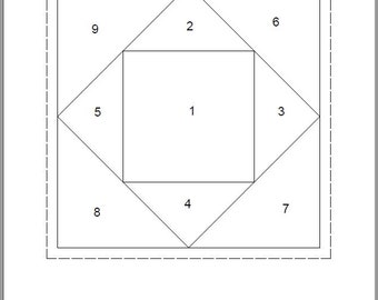 FPP Economy Block square-in-a-square Three Sizes | Etsy