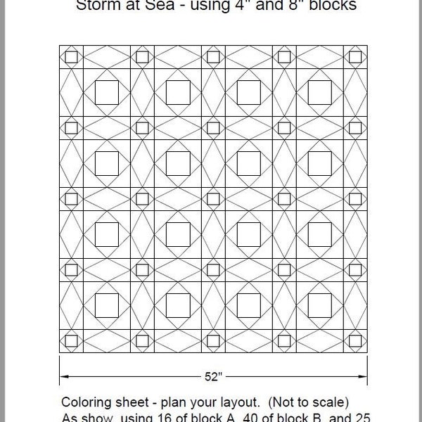 Storm at Sea Quilt Pattern - Etsy