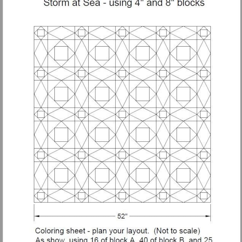 Storm at Sea Quilt Pattern - Etsy