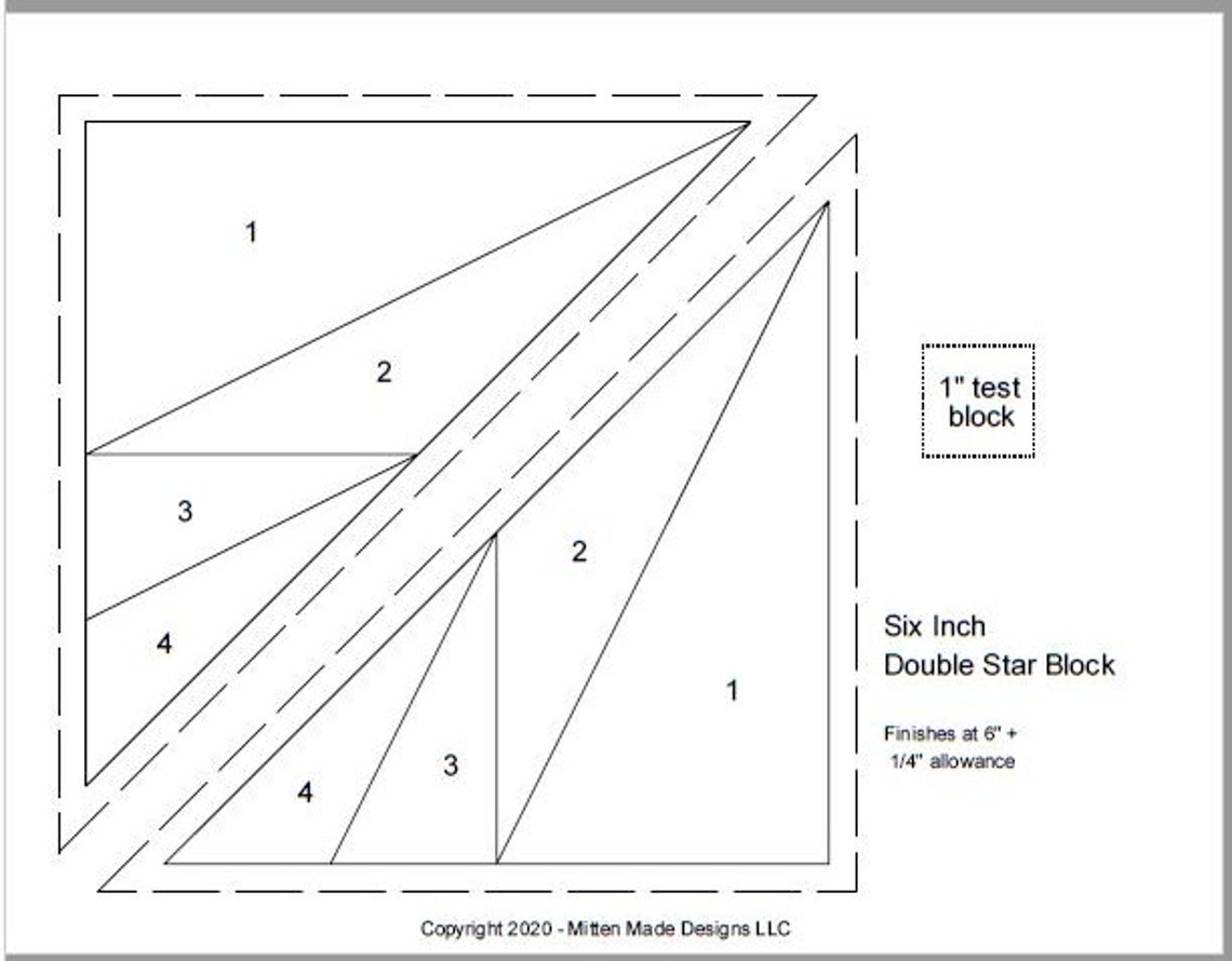 FPP 2 Patterns 6 Simple and Double Star Patterns - Etsy