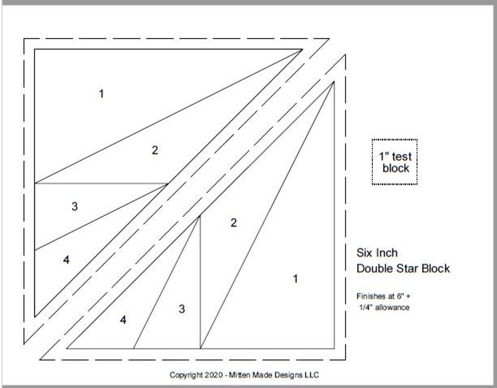 FPP - 2 Patterns - 6" - Simple and Double Star Patterns in One Listing ...