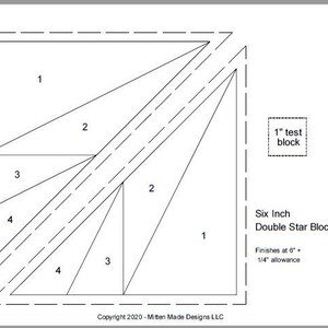 FPP - 2 Patterns - 6" - Simple and Double Star Patterns in One Listing ...