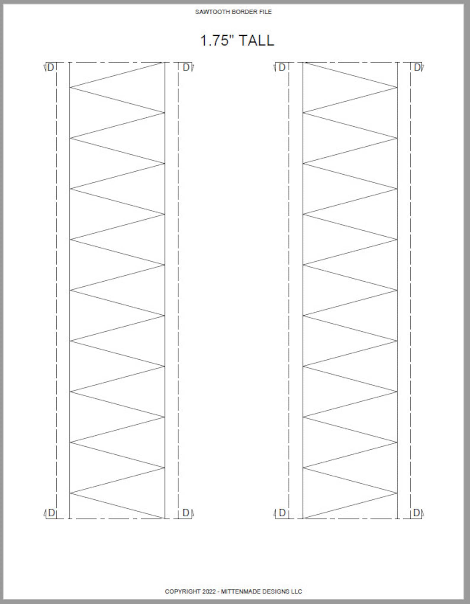 FPP - Sawtooth Border - Foundation Paper Piecing - PDF - Print at Home ...