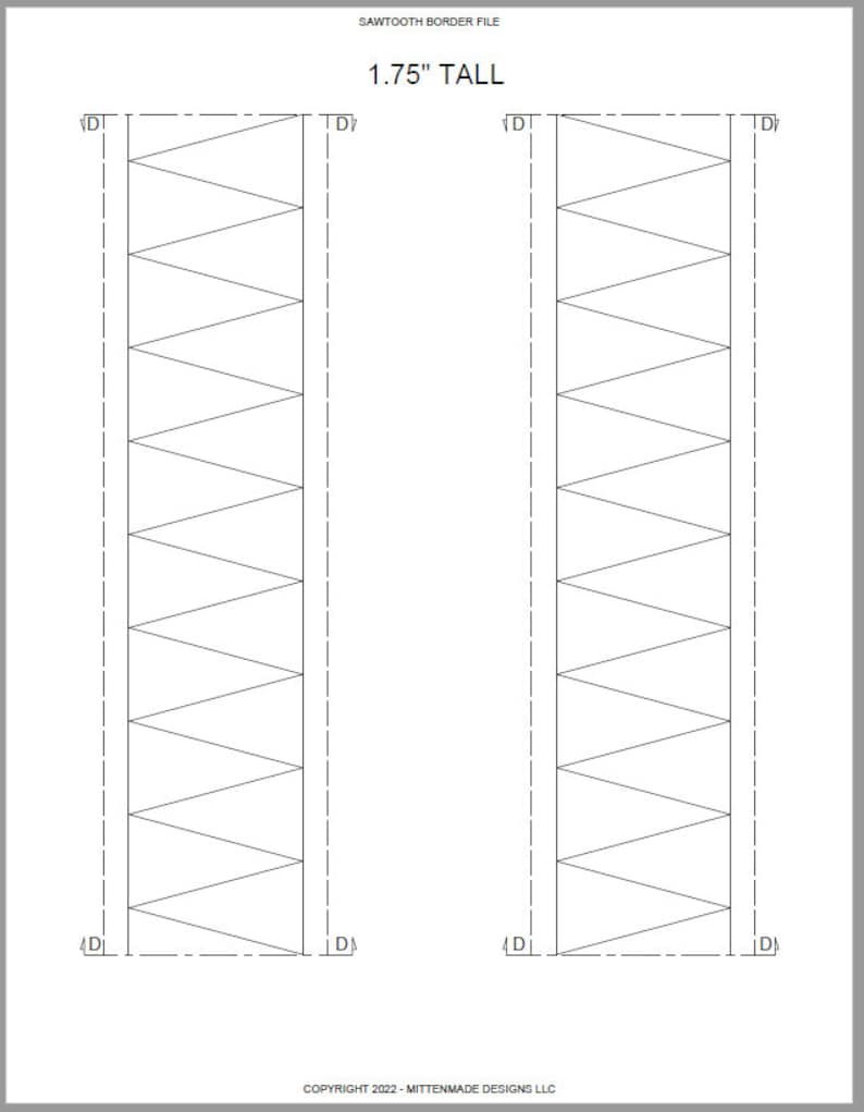 FPP - Sawtooth Border - Foundation Paper Piecing - PDF - Print at Home ...