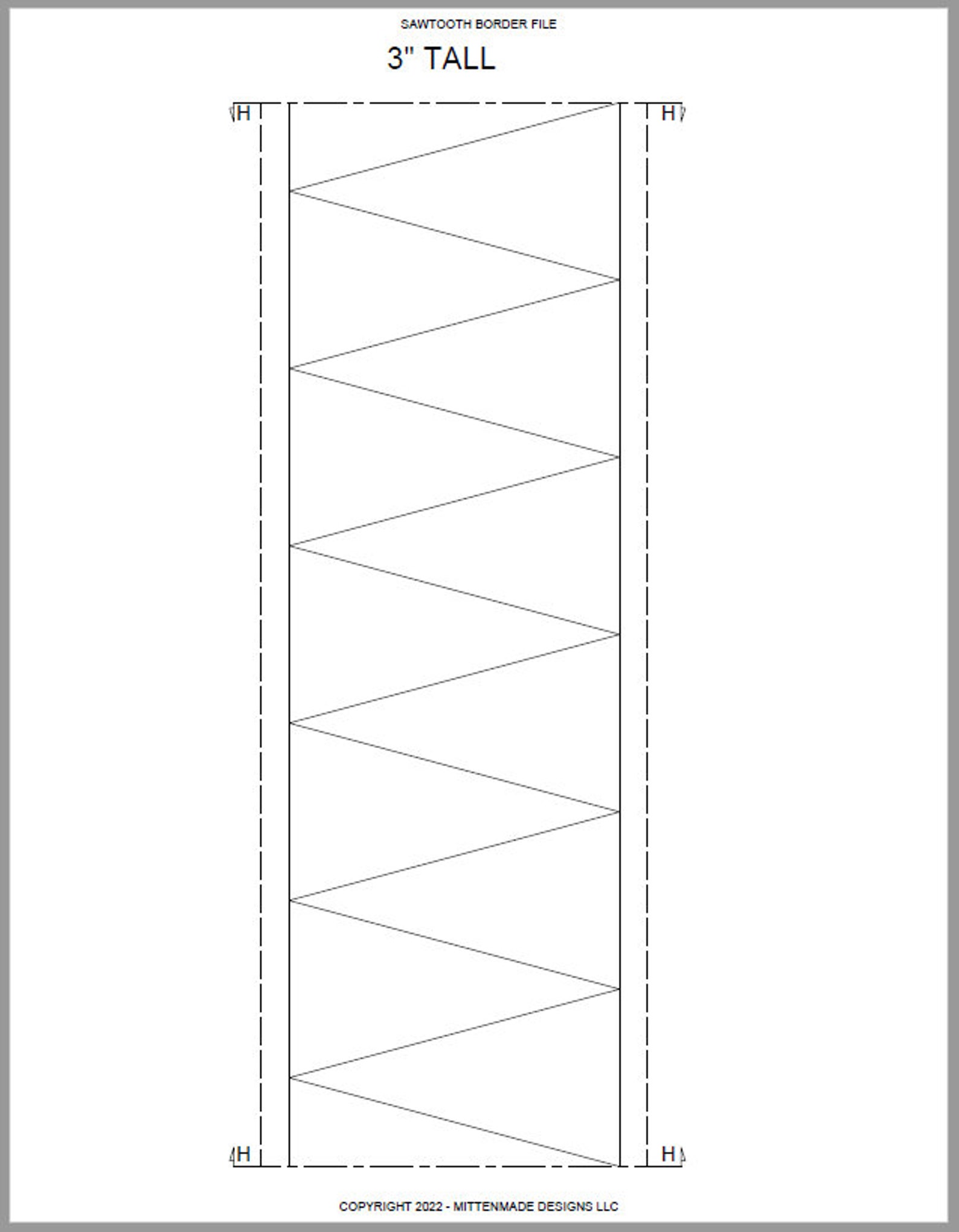 FPP - Sawtooth Border - Foundation Paper Piecing - PDF - Print at Home ...