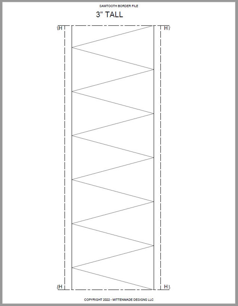 FPP - Sawtooth Border - Foundation Paper Piecing - PDF - Print at Home ...
