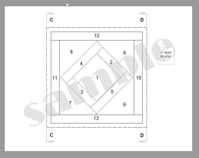 Custom FPP Drawing Convert Your Block to Foundation Paper Piecing ...