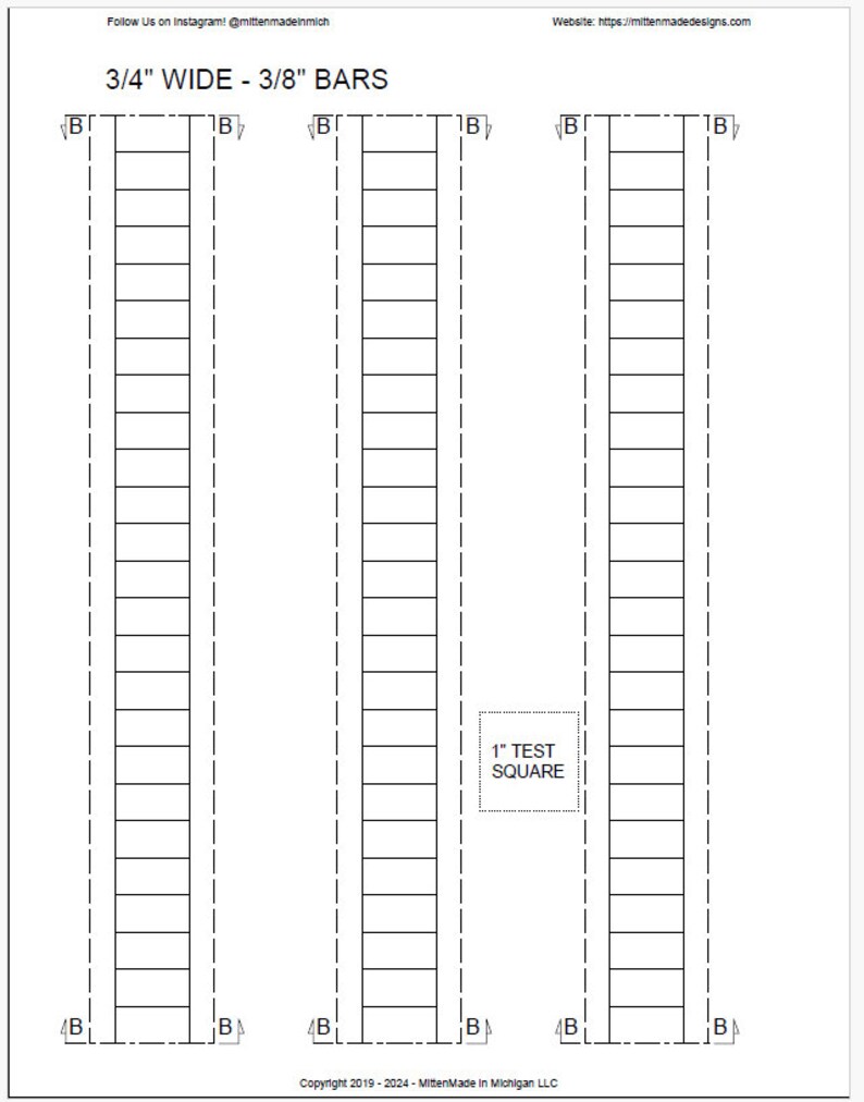 Foundation Paper Piecing Template - Piano Key Border - 100+ Sizes ...