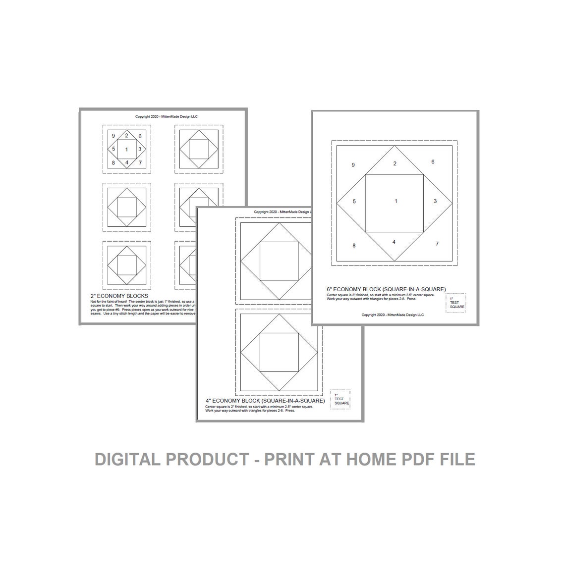 FPP - Economy Block (square-in-a-square) - Nine Sizes (2" Through 8 ...