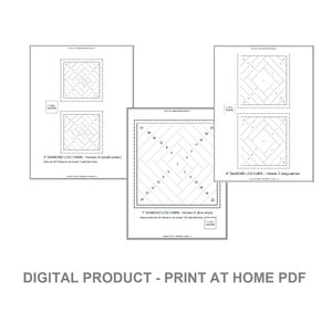 FPP - Print Your Own - Diamond Log Cabin Blocks - Foundation Paper ...